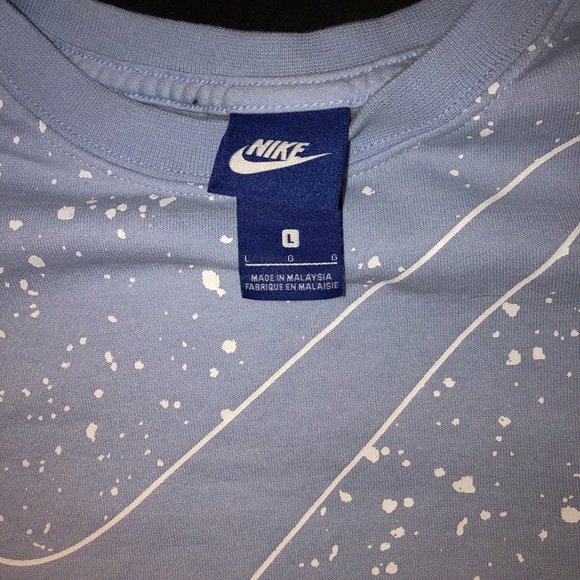 Nike | Shirts & Tops | Nike Paint Splatter Short Sleeve Sweatshirt ...